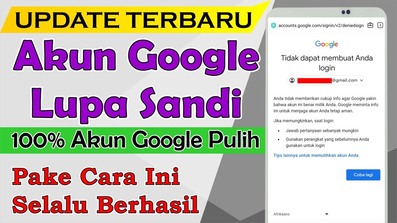 Cara Mengembalikan Akun Google Yang Lupa Sandi Akun Google Lupa ...