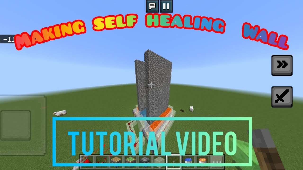 tutorial of self healing wall in Minecraft #1 - YouTube