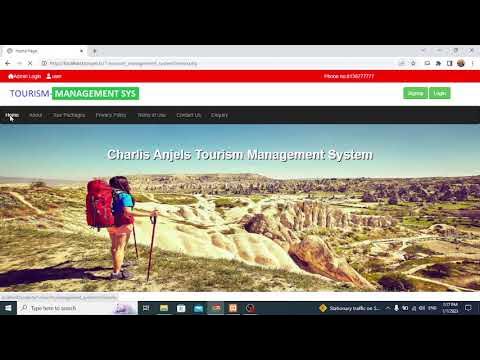 Tourism management system using PHP and MySQL Projects with SOURCE CODE - YouTube