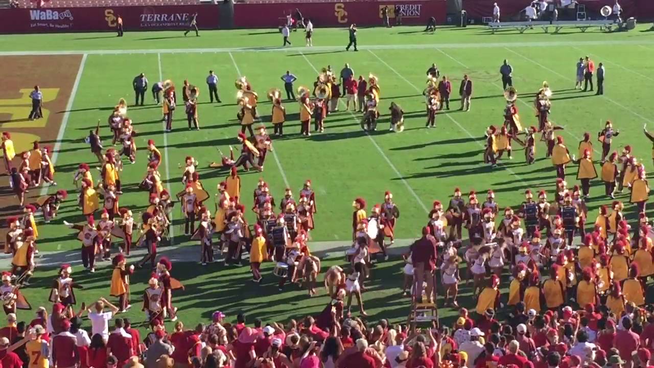 USC Trojan Marching Band Colorado @ USC Post Game "Tusk" 10/08/16 - YouTube