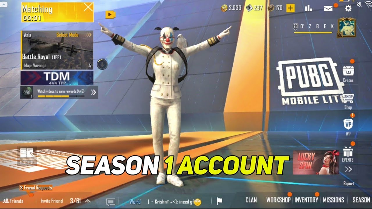 PLAYING IN SEASON 1 ACCOUNT 🥵🔥 WITH WHITE COMMANDER SET MOST RARE IN ...