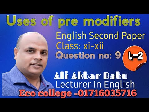Uses of Pre- Modifier - YouTube