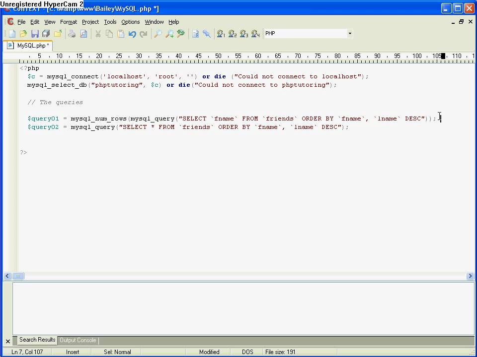 Php Mysql Part 2 Youtube 8995