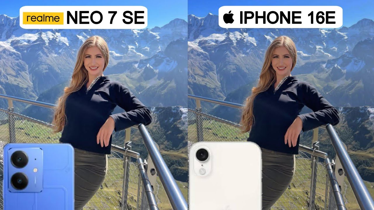 Realme Neo 7 SE iphone 16e Camera test Comparison - YouTube