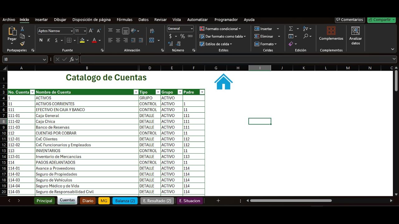 🎥 Video Tutorial 1:🔢 Catálogo de Cuentas en Excel 📊 | Sistema Contable Automático - YouTube