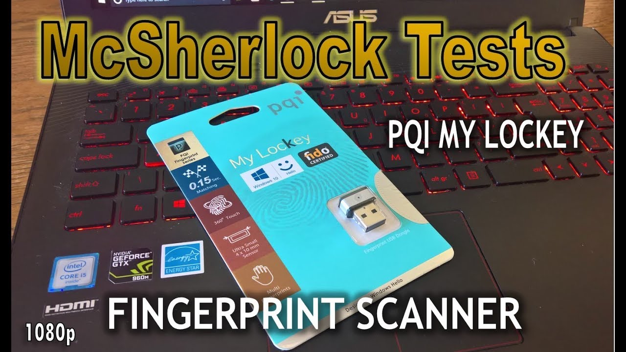 PQI My Lockey Fingerprint Scanner for Windows 10 Hello - YouTube