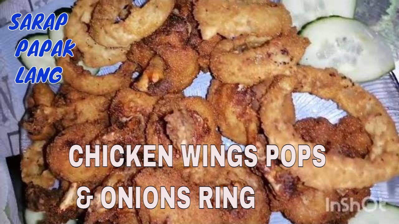 [Chicken wings pops& onions ring] How i make fried chicken wings pops ...