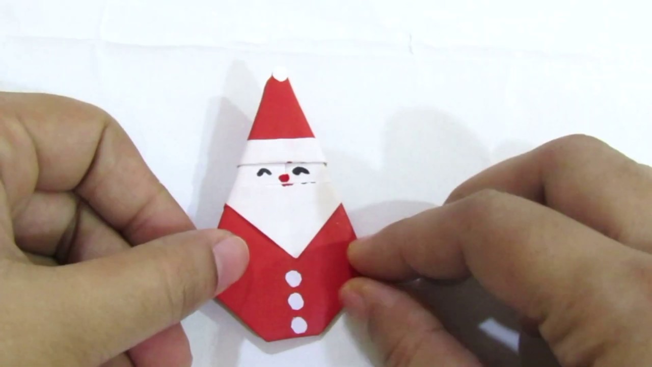 Easy and cute Santa Claus Christmas Origami- Christmas Song- How to ...