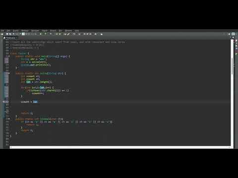 substrings starting from vowel end with consonant or vice versa Time Complexity O(n) - YouTube