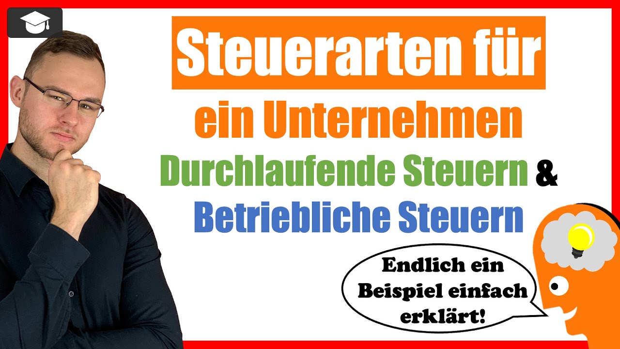 Steuerarten für ein Unternehmen einfach erklärt - BwR - YouTube