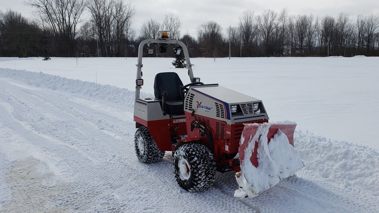 Ventrac 4500Y Pushing Back At Winter! - YouTube