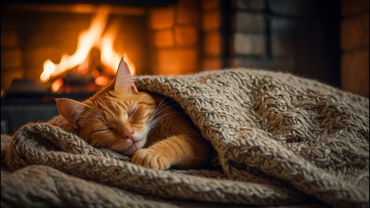 🔥 Cozy Fireplace Retreat with Gentle Flames, Burning Logs, and a Soft ...