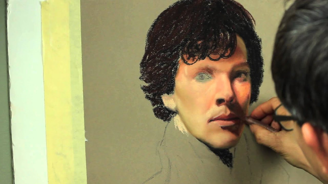 Hand Painting Pastel Sherlock TV Show Video (Time Lapse) | De la David ...