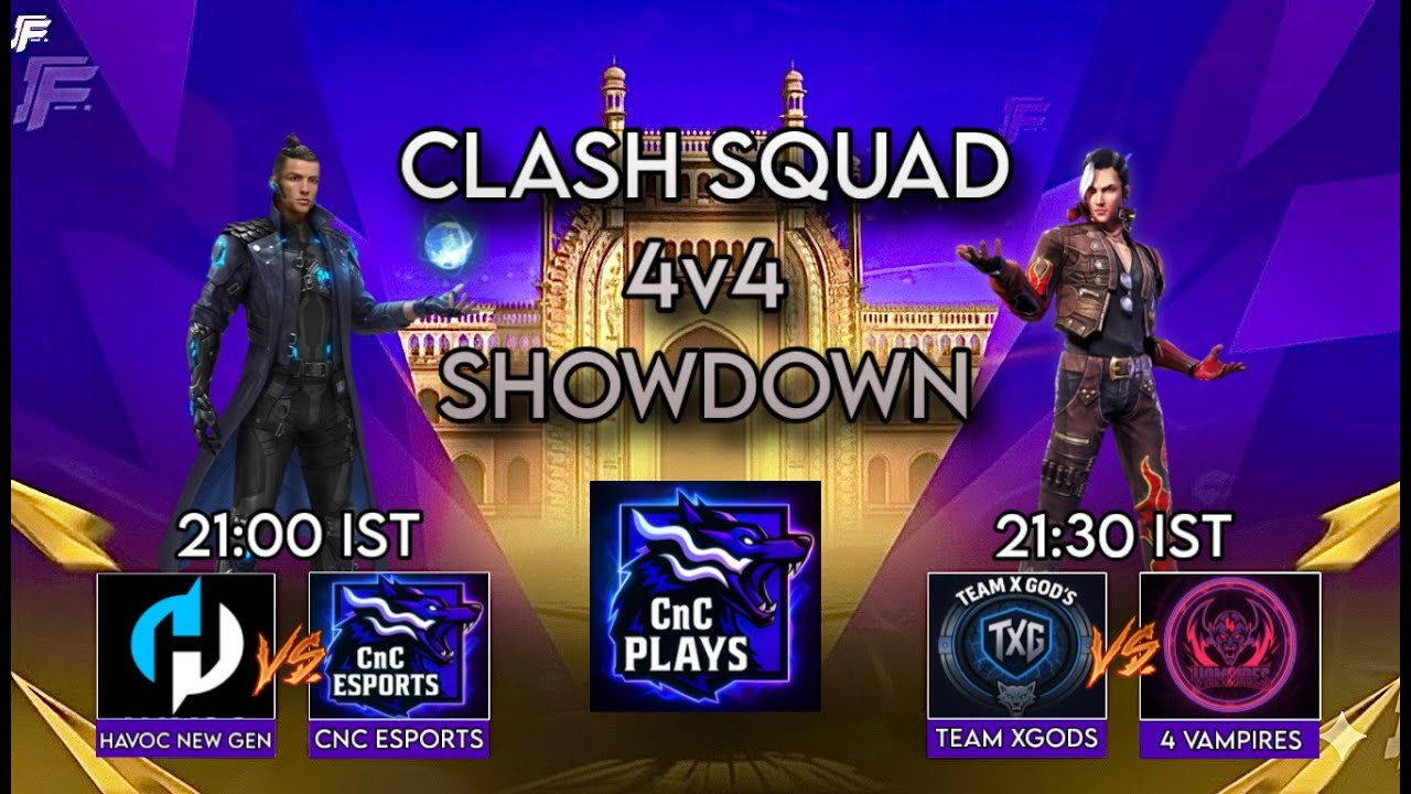 🚨 Free Fire 4v4 Clash Squad Battles (2nd Leg Match 1) | Epic Showdown ...