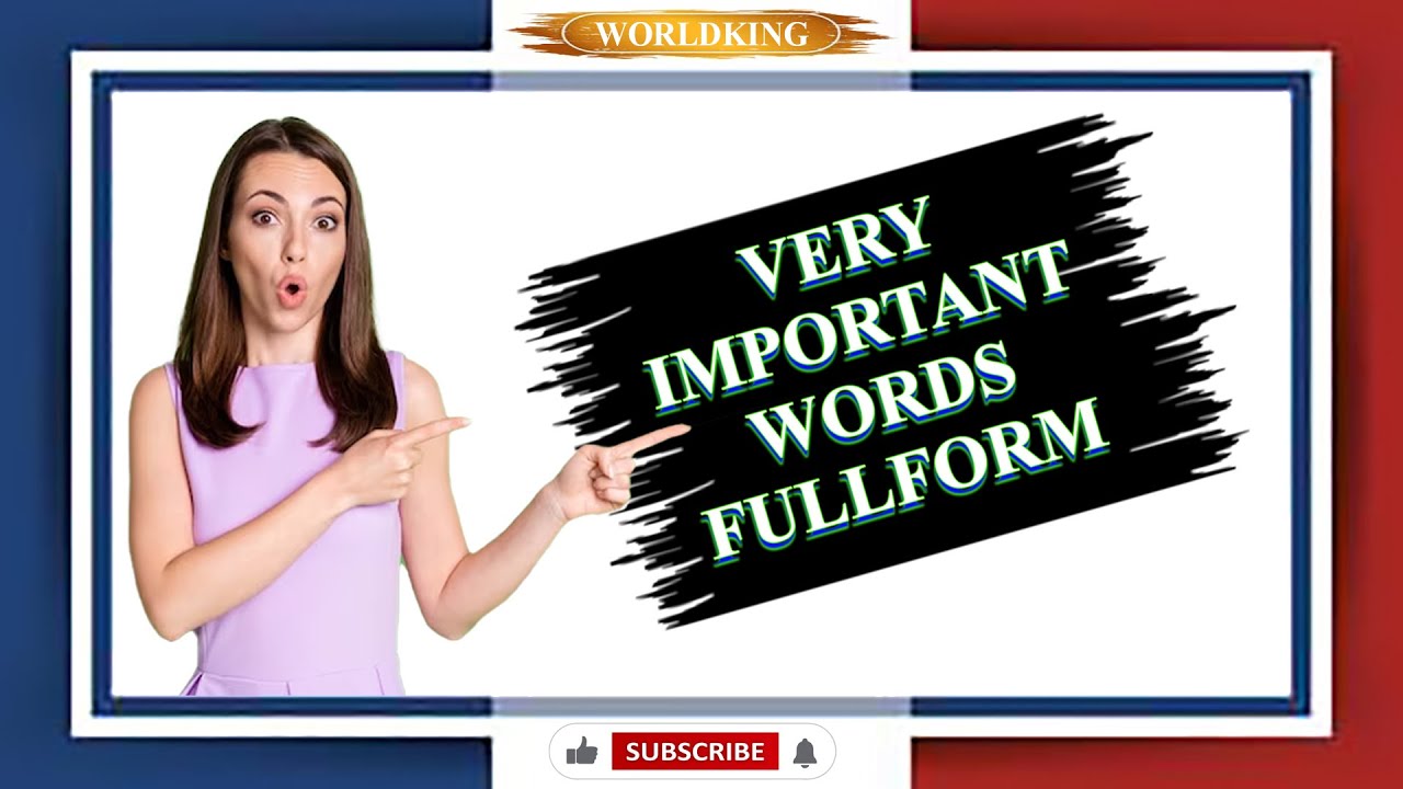 Top 15 Very Important Words Full form 2024 - YouTube