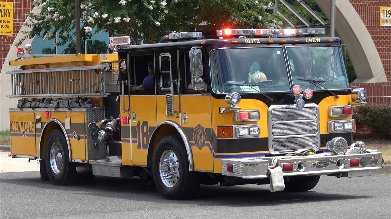 PGFD Glenn Dale Volunteer Fire Department Engine 818 Responding - YouTube