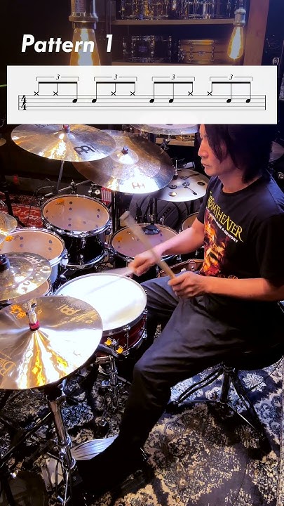 Triplet Rhythm Exercise for beginners🥁 Drum Lesson 374 #shorts # ...