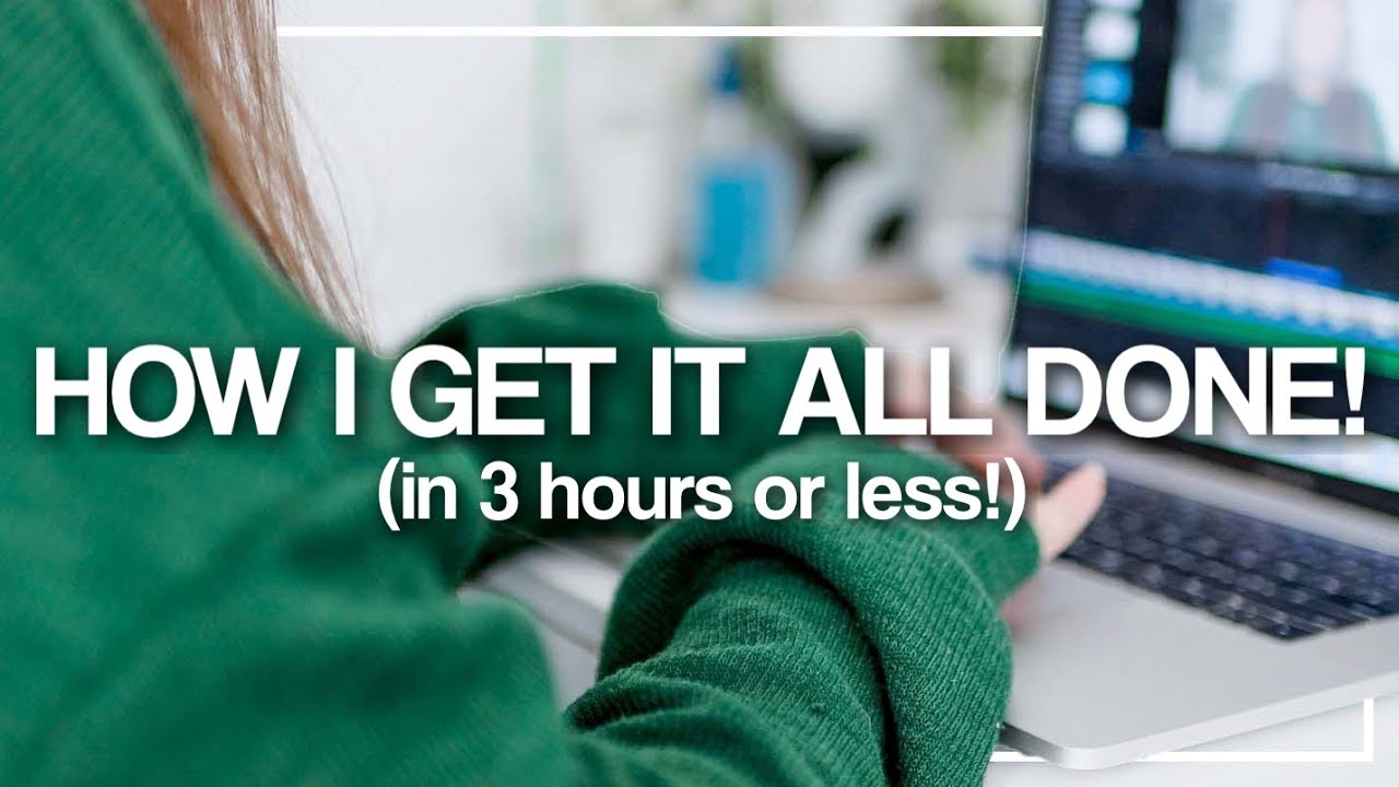 How I Get ALL My Work Done in 3 Hours! | How to GET IT ALL DONE! - YouTube