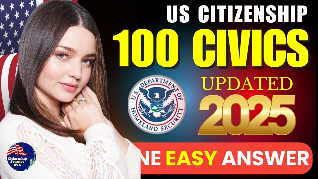 NEW U.S. Citizenship Test 2025, USCIS 100 Civics Test Questions and ...