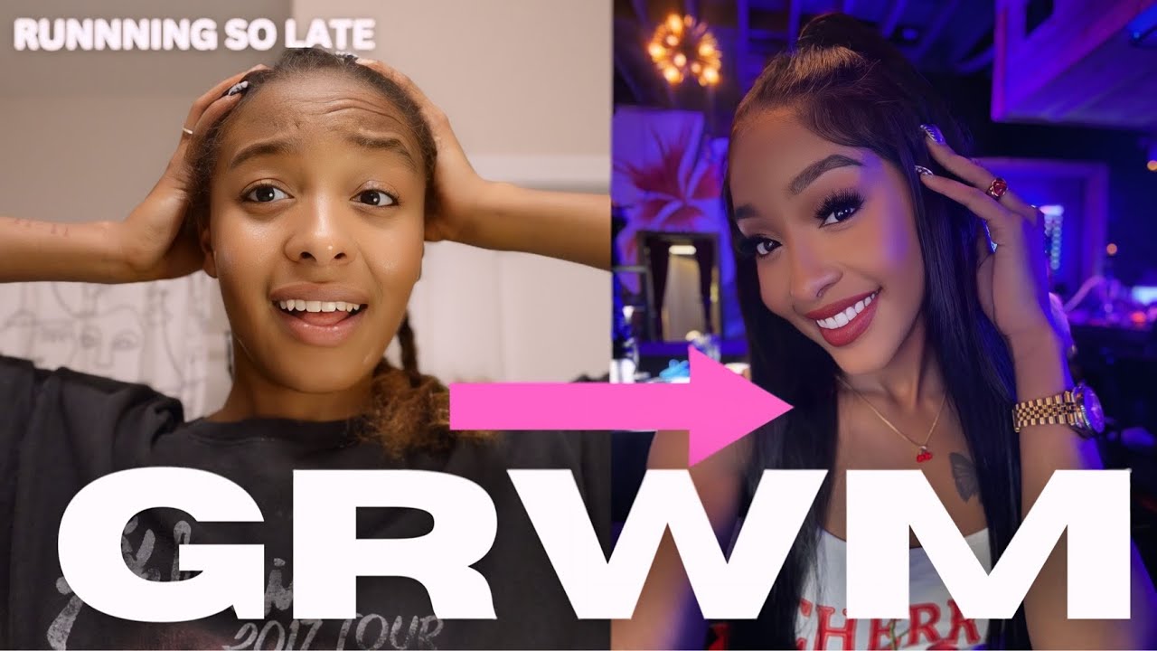 BEST TRANSFORMATION | GLOW UP IN MINS Running Late to Girl's Night Out ..... GRWM - YouTube