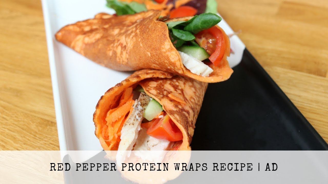Red Pepper Protein Wraps Recipe | AD - YouTube
