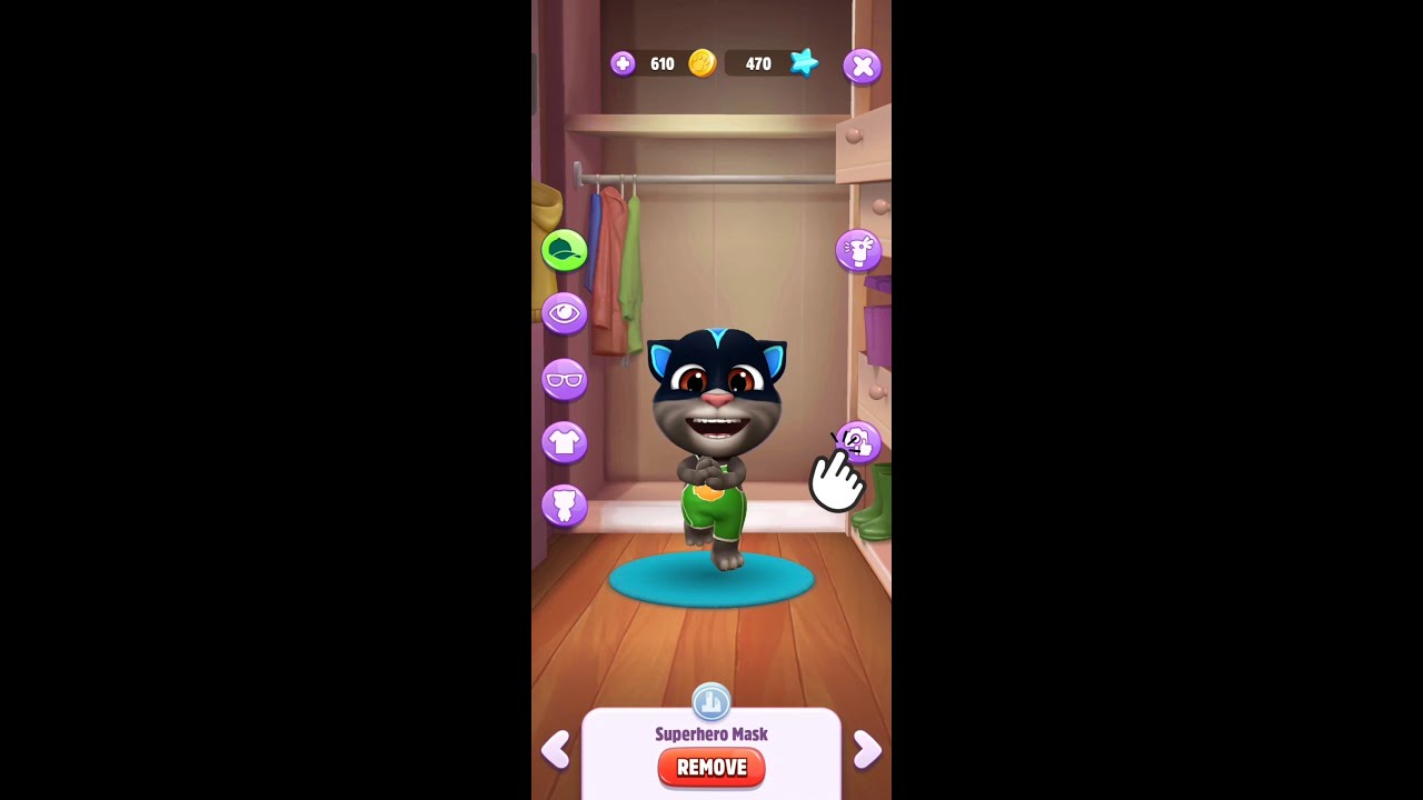 Tom use superhero mask | Talking Tom 2 - YouTube