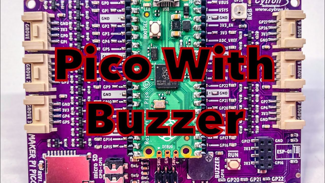 Raspberry Pi Pico Hooked Up To A Buzzer | Pi Pico - YouTube