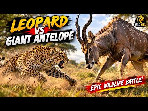 🐆🦌 Leopard vs Giant Antelope! Epic Wildlife Battle | Wild Aibu