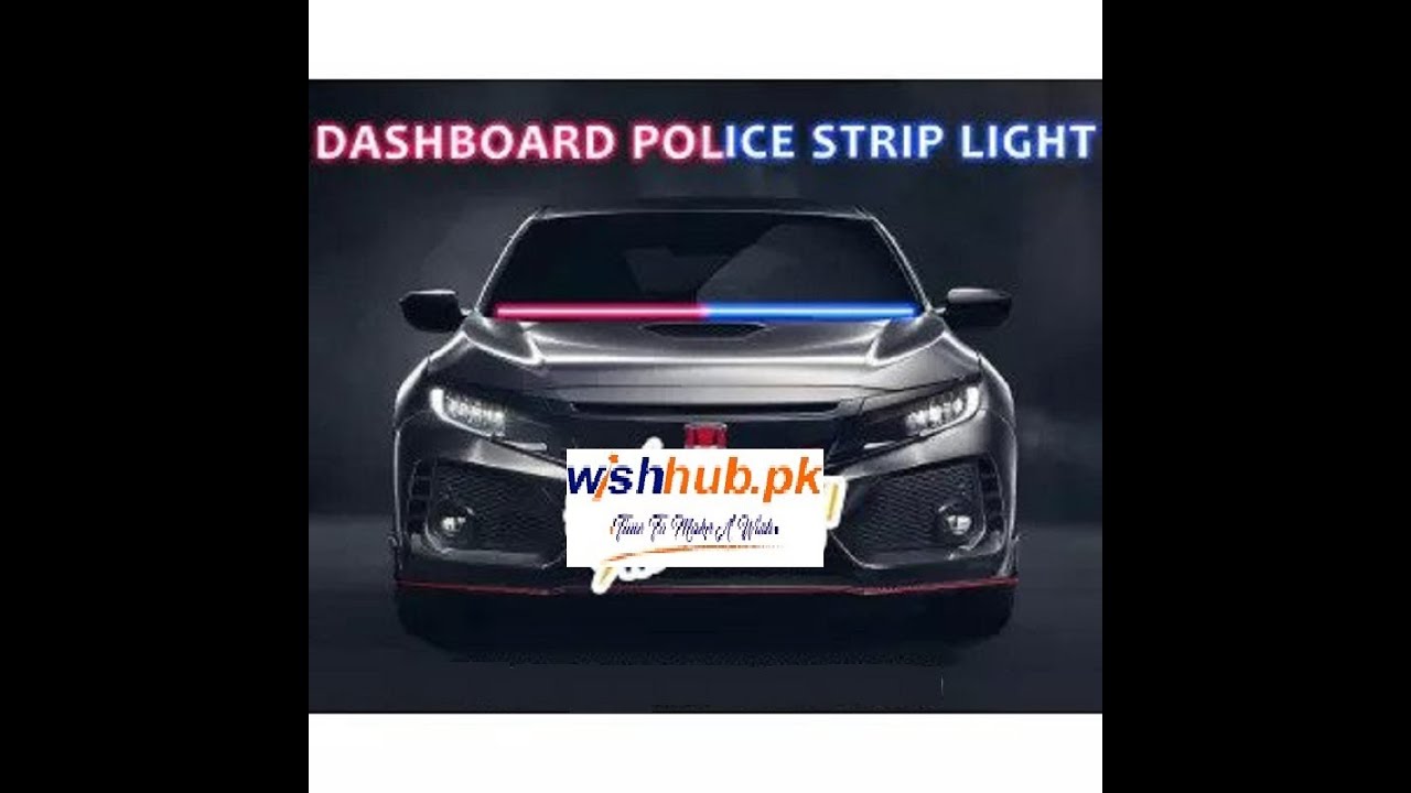 Car Dashboard Police Strip Light Emergency SOS Strip Light - YouTube