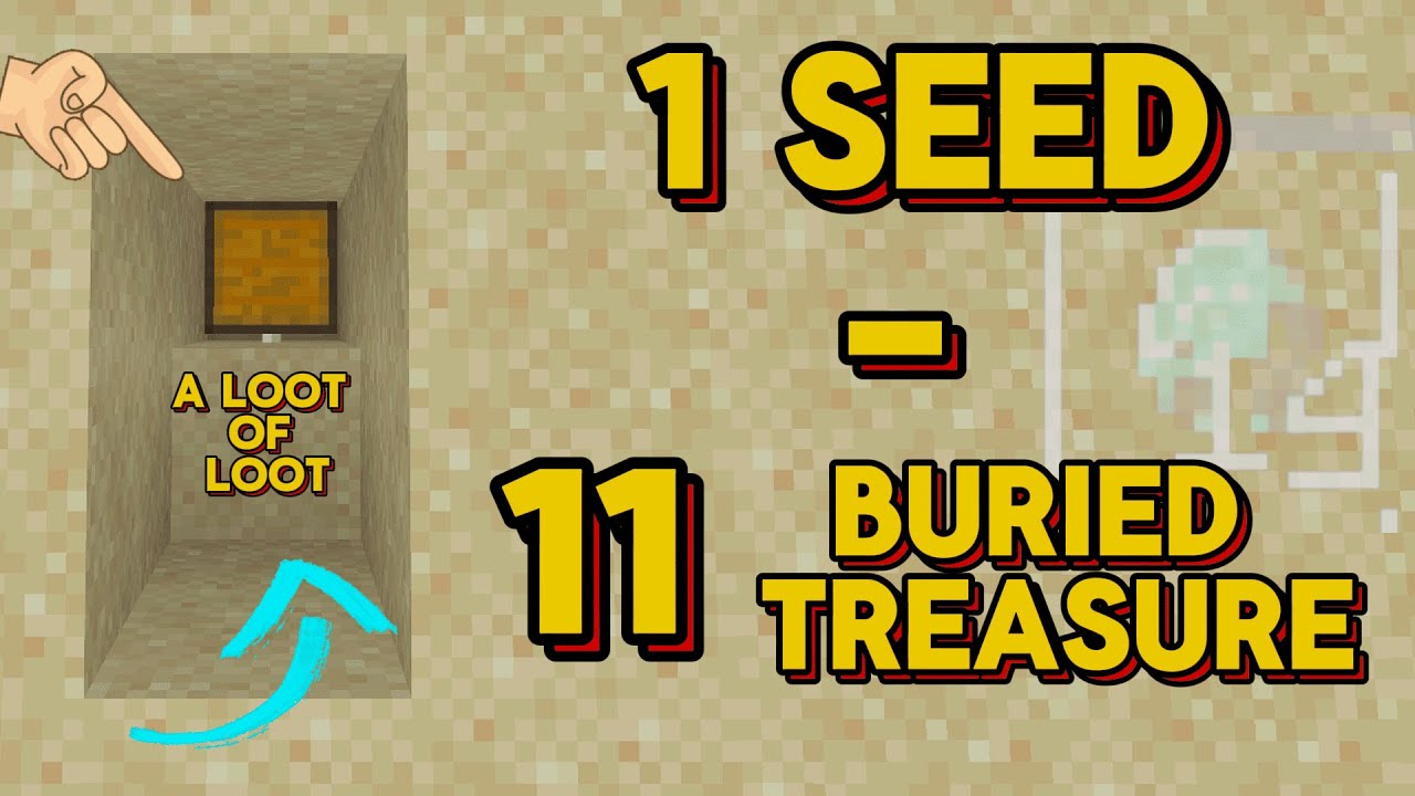 1 SEED - 11 BURIED TREASURE BEDROCK 1.21.50 - YouTube