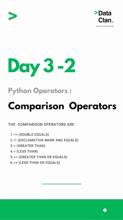 Understanding Comparison Operators In Python Data Science Simplified Coding Datascience
