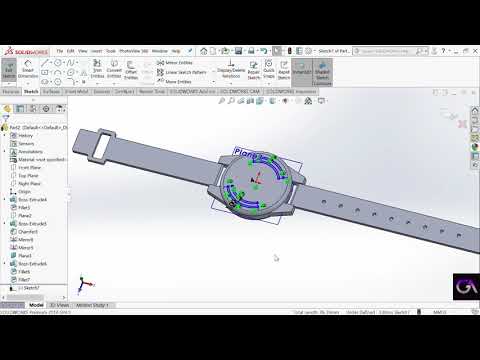 Smartwatch on solidworks | by Gowtham - YouTube