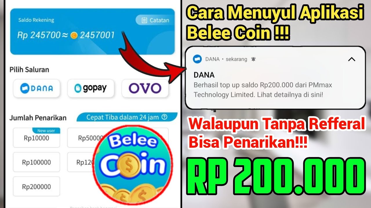 Cara Nuyul Aplikasi Belee Coin | Hasil Nuyul 30 Menit Dibayar Rp200.000 ...
