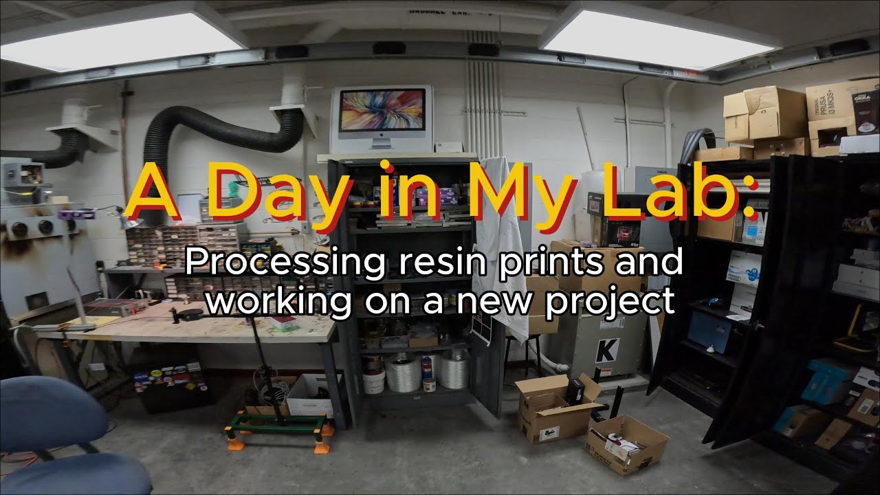A Day in My Lab: Processing resin prints and working on a new project ...