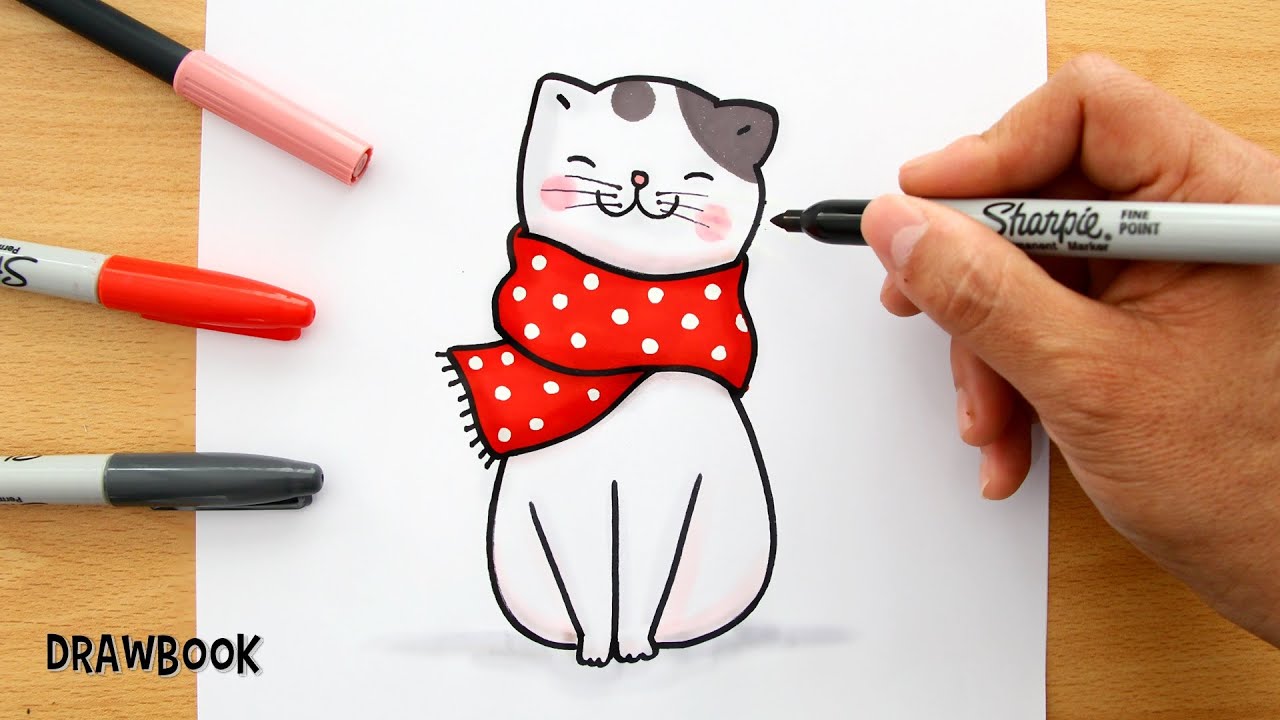 How to draw a cute KITTEN with Style - YouTube