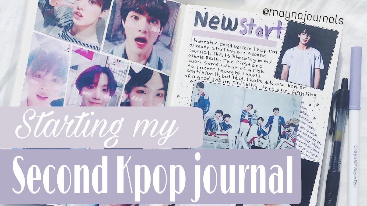 Starting my second K-POP journal || cover + first page - YouTube