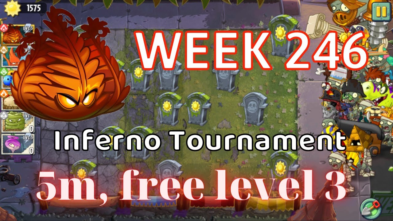 PvZ 2 Arena Inferno Tournament Week 246, 5 million, Strategy using Free ...