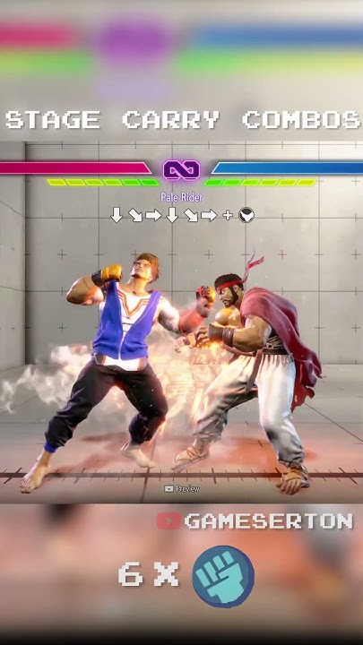 Ryu Luke Drive Rush Stage Carry Combos Street Fighter 6 Youtube