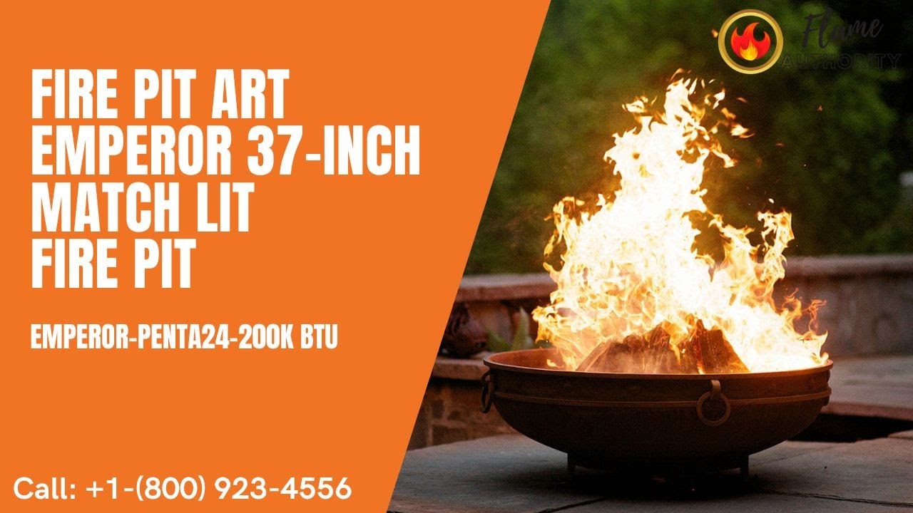 Fire Pit Art Emperor 37-inch Match Lit Fire Pit - Emperor-PENTA24-200K ...