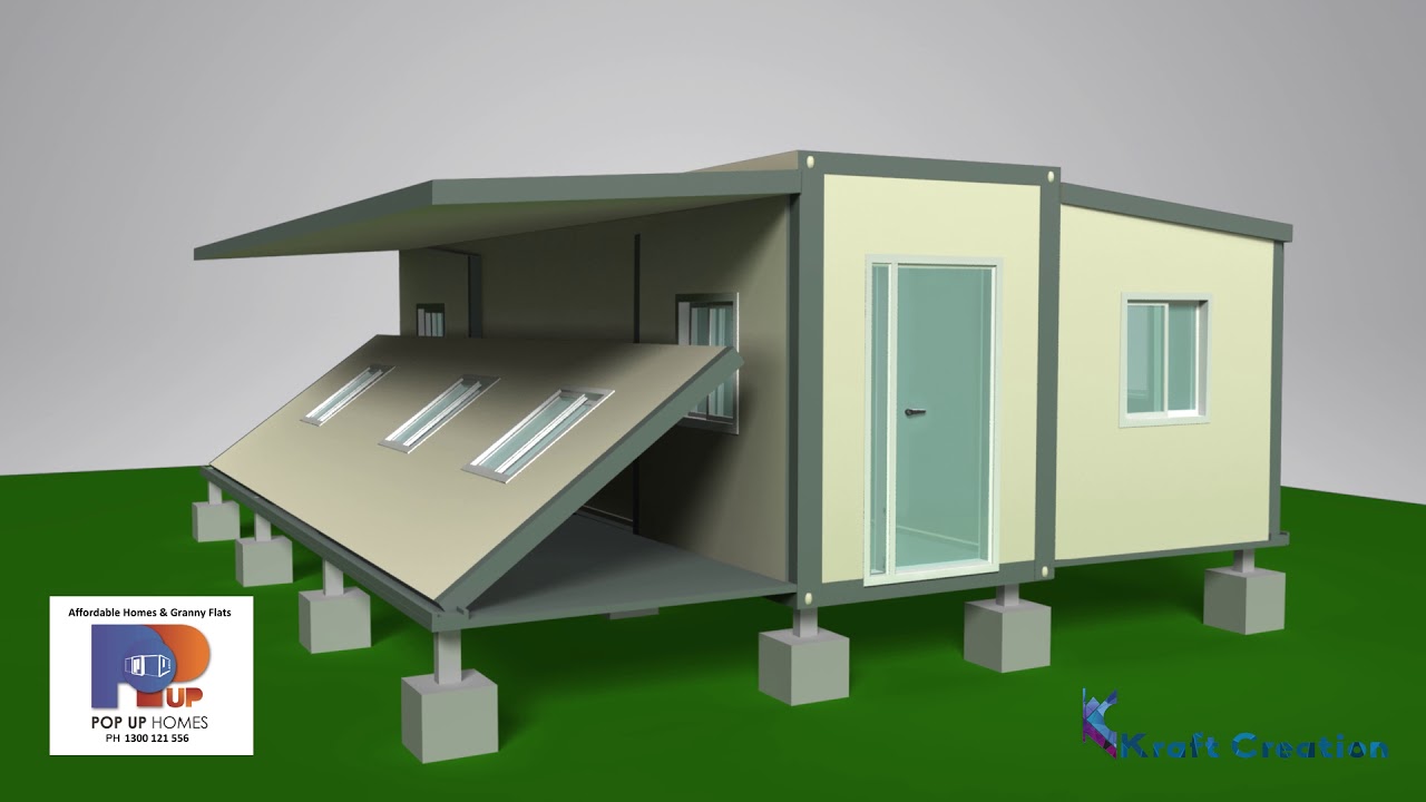 Pop Up Folding Home Assembles 3D Animation by KCGI - YouTube