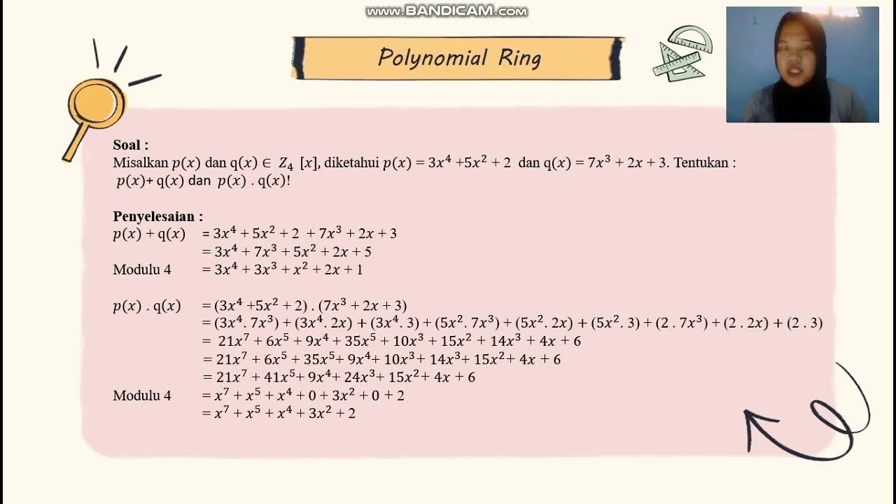 Struktur Aljabar (Polynomial Ring, Algoritma Pembagian Polynomial, Algoritma Euclid) - YouTube