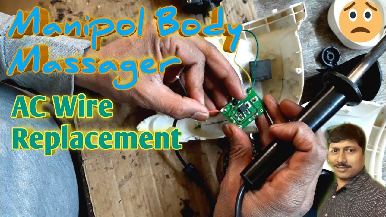 Manipol body massager Ac wire replacement | How to Replace manipol ...