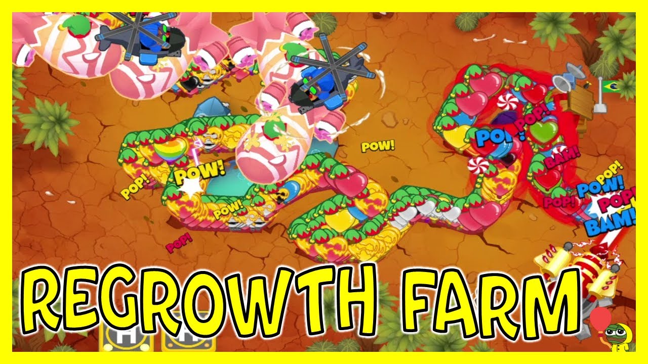 O que é e como fazer Regrowth Farm - Bônus Situação Pegajosa - BTD6 ...