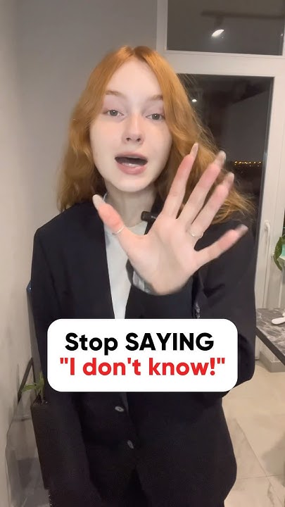 Stop saying i dont know here are other alternatives 🙋🏻‍♀️ #learnenglish ...