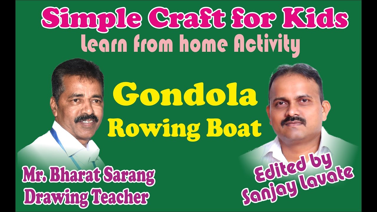 Simple Craft for Kids - Gondola (Rowing Boat) - YouTube