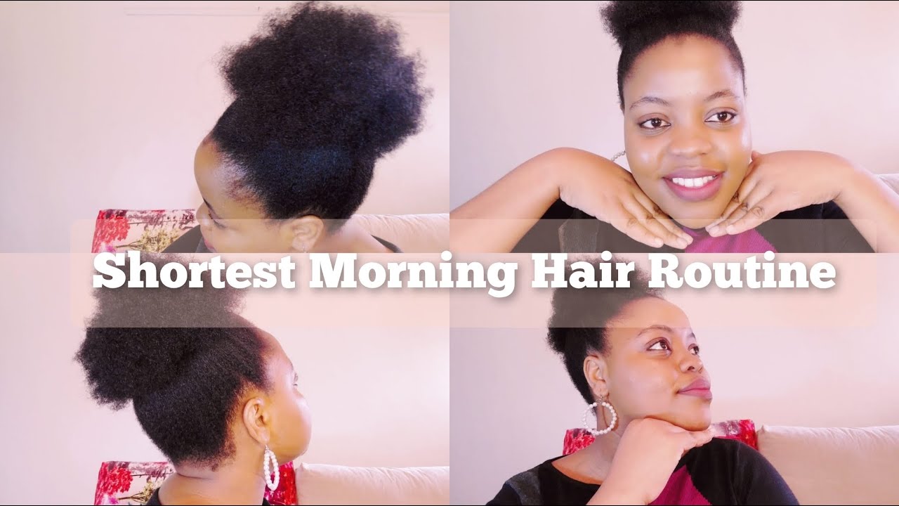 SHORTEST MORNING HAIR ROUTINE - YouTube