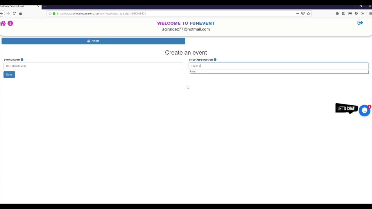 How to create an event. Fun Event App - YouTube