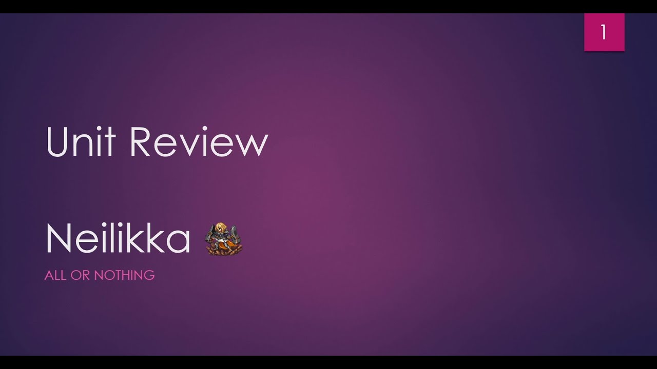 FFBE - Unit Review: Neilikka - YouTube
