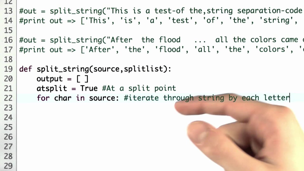 Better Splitting Solution - Intro to Computer Science - YouTube