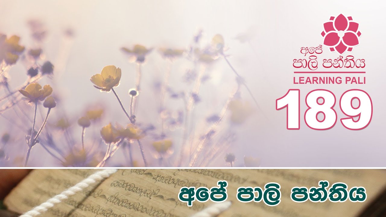 අපේ පාලි පන්තිය 189 | Learning Pali Language - YouTube